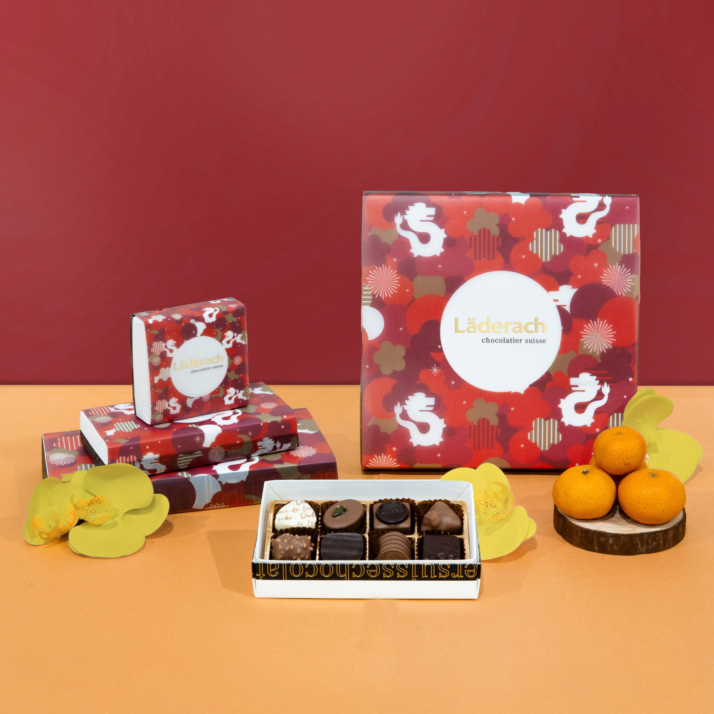 Pralines Gift Box 4 pcs | Läderach Chocolatier Suisse