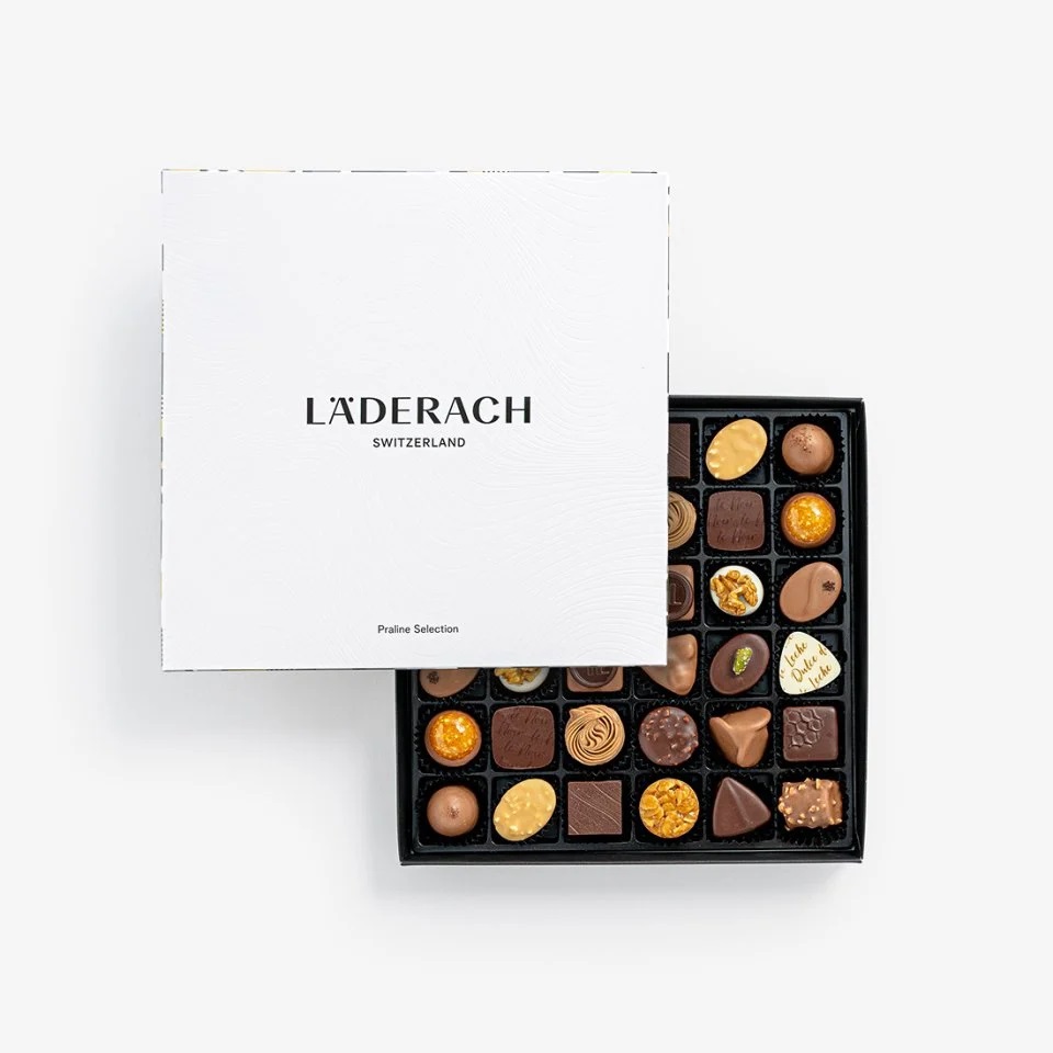 Pralines Gift Box 36 pcs | Läderach Chocolatier Suisse